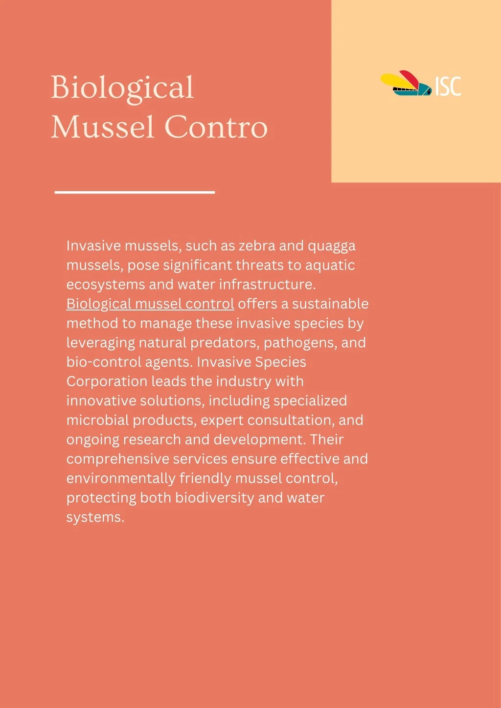 PPT - Biological Mussel Control Solutions by Invasive Species ...