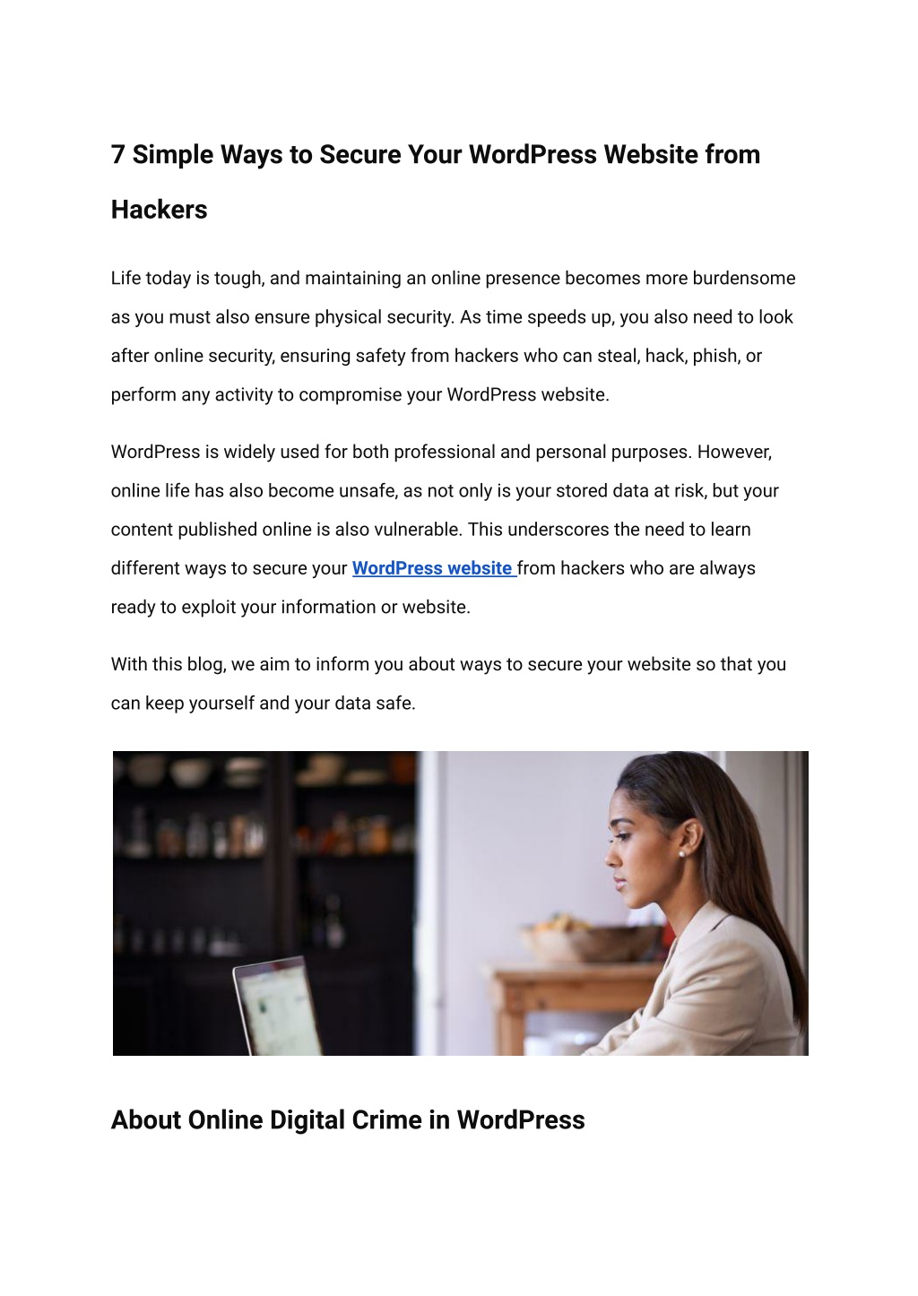 Ppt 7 Simple Ways To Secure Your Wordpress Website From Hackers 1