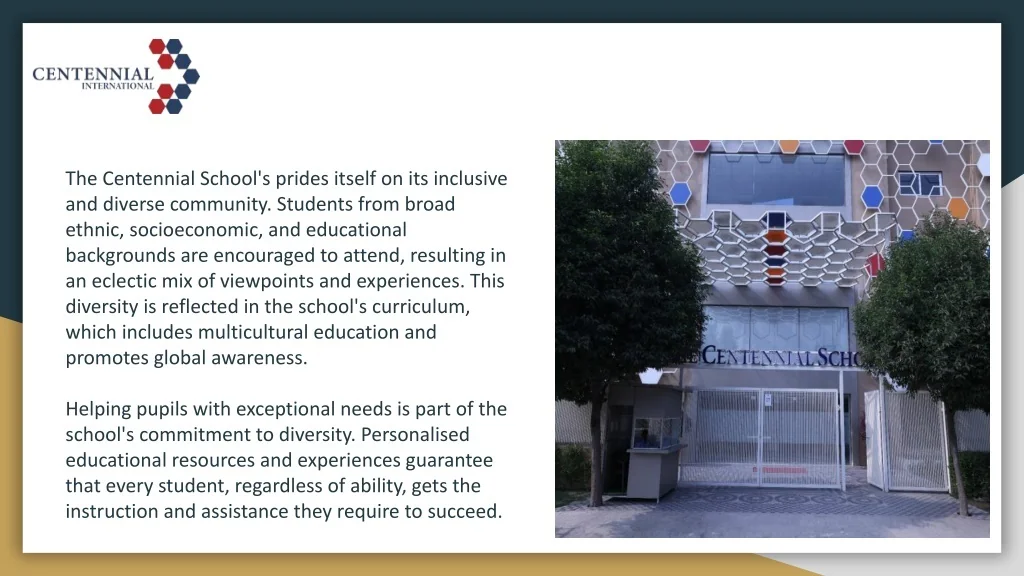 PPT - Celebrating Excellence in Education_ The Centennial School ...