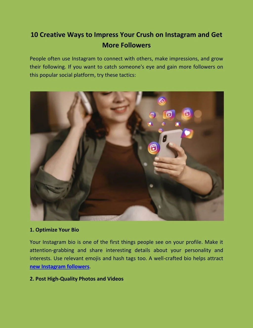 PPT - 10 Creative Ways to Impress Your Crush on Instagram PowerPoint ...