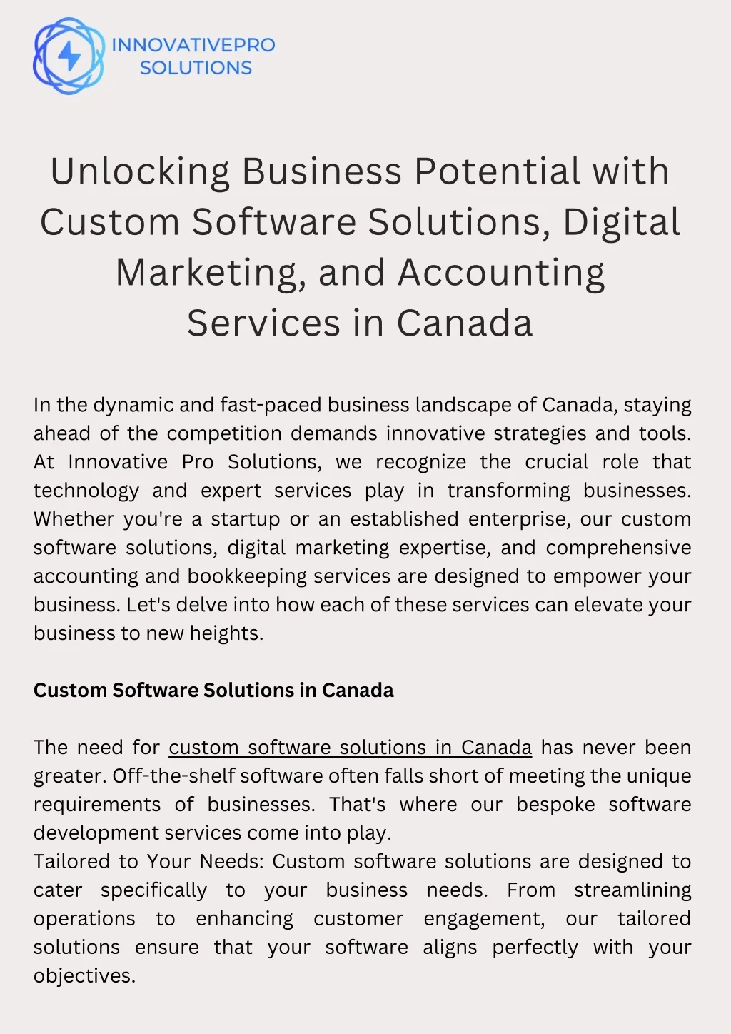 PPT - Unlocking Business Potential with Custom Software Solutions, Digital Marketing, and ...