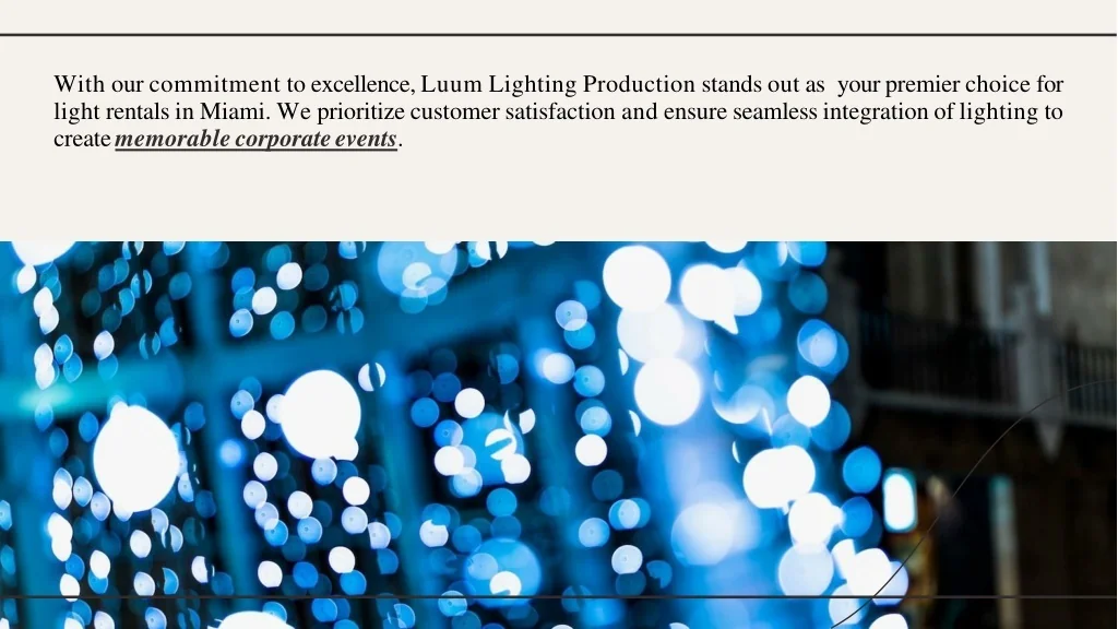 PPT - Enhancing Corporate Events: Luum Lighting Production - Your ...