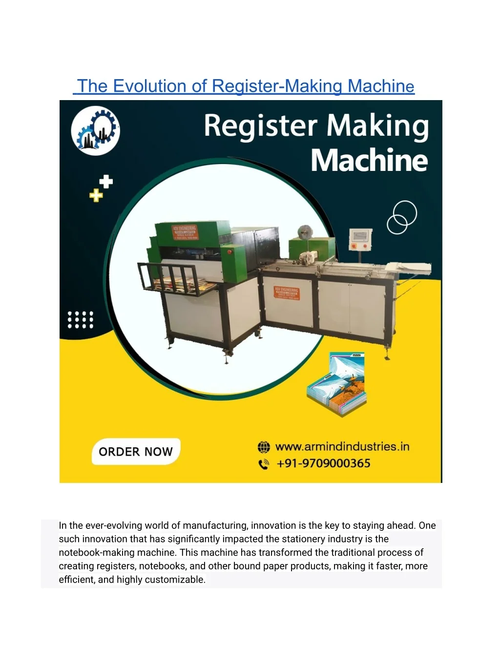 PPT - Register Making Machine PowerPoint Presentation, free download ...