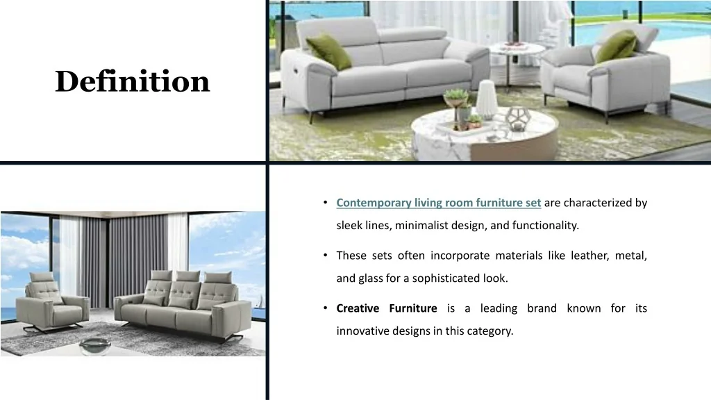 PPT - Elevate Your Living Room with a Contemporary Furniture Set ...