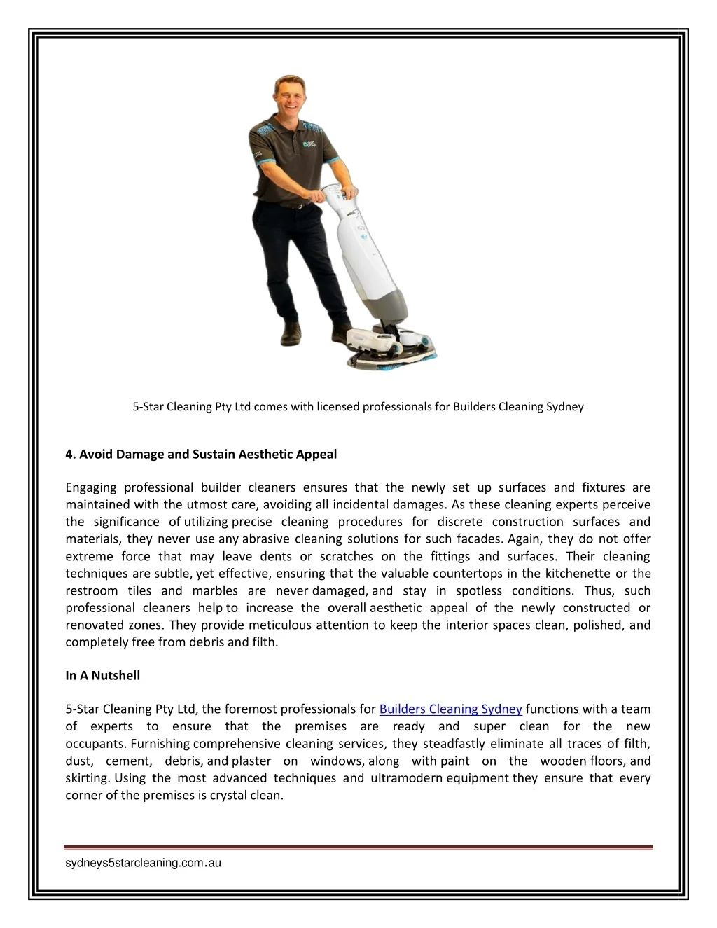 PPT - Hire Builders Cleaning Sydney for a crystal clean home space ...