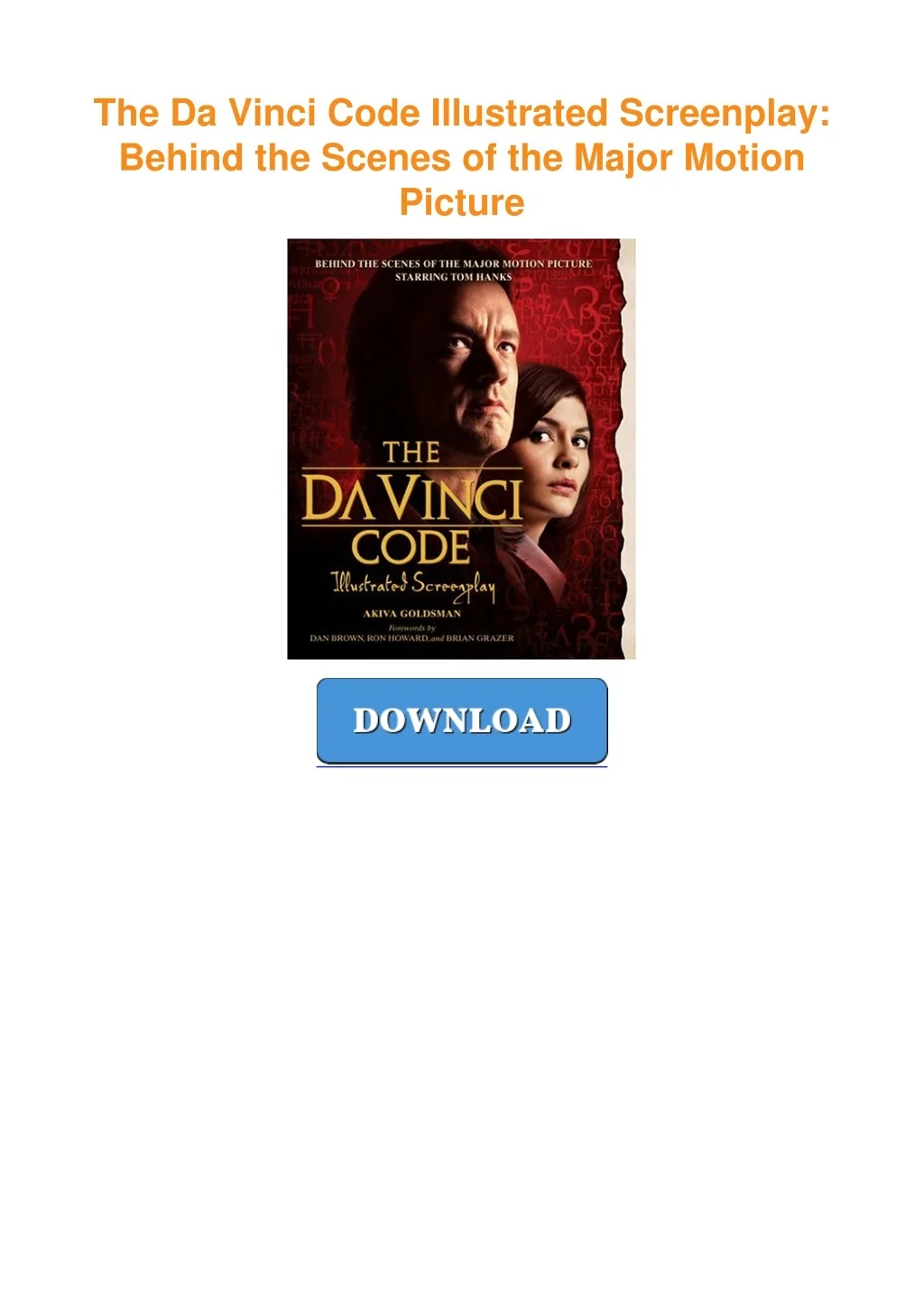 PPT - read⚡ The Da Vinci Code Illustrated Screenplay: Behind the Scenes ...