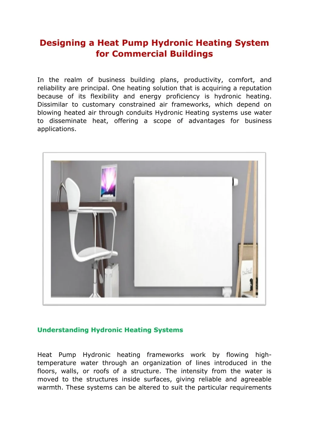 PPT - Designing a Heat Pump Hydronic Heating System for Commercial ...