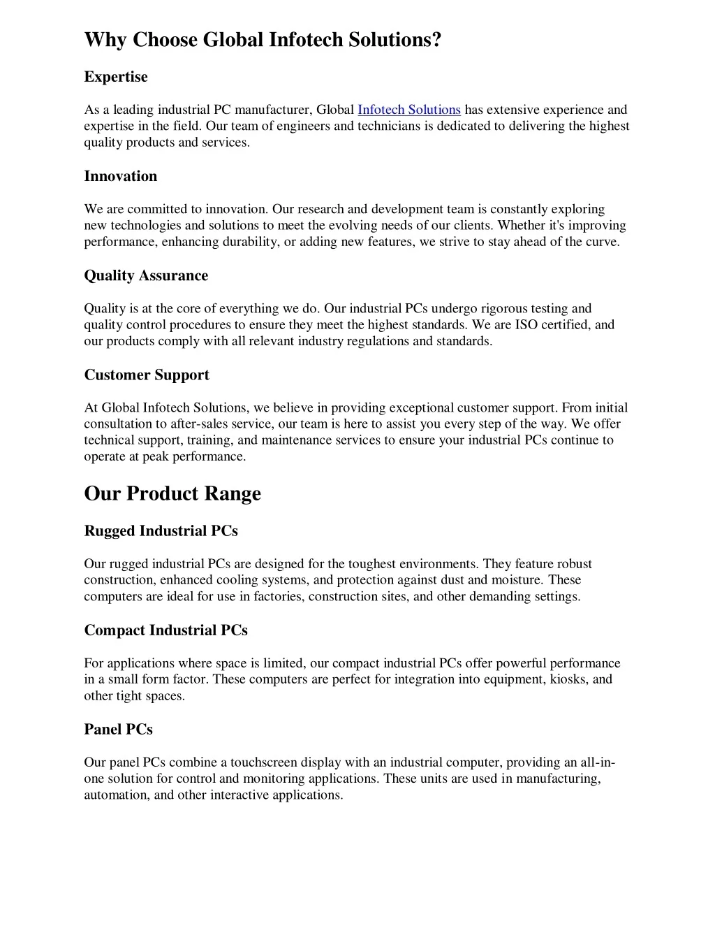 PPT - Best industrial pc manufacturers - Global Infotech Solutions ...