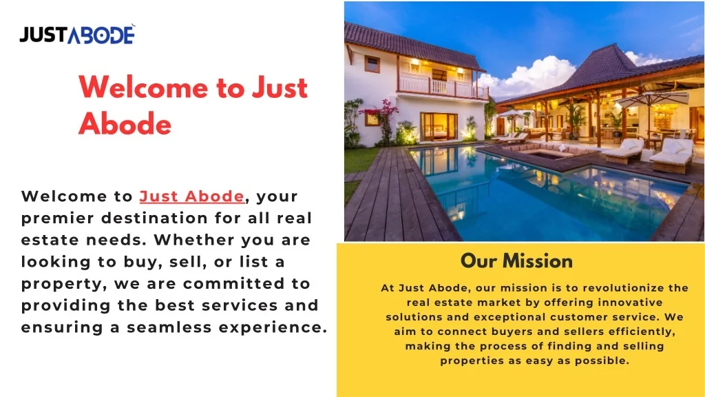 PPT - Best Real Estate Property Site - Just Abode Official Site PowerPoint Presentation - ID ...