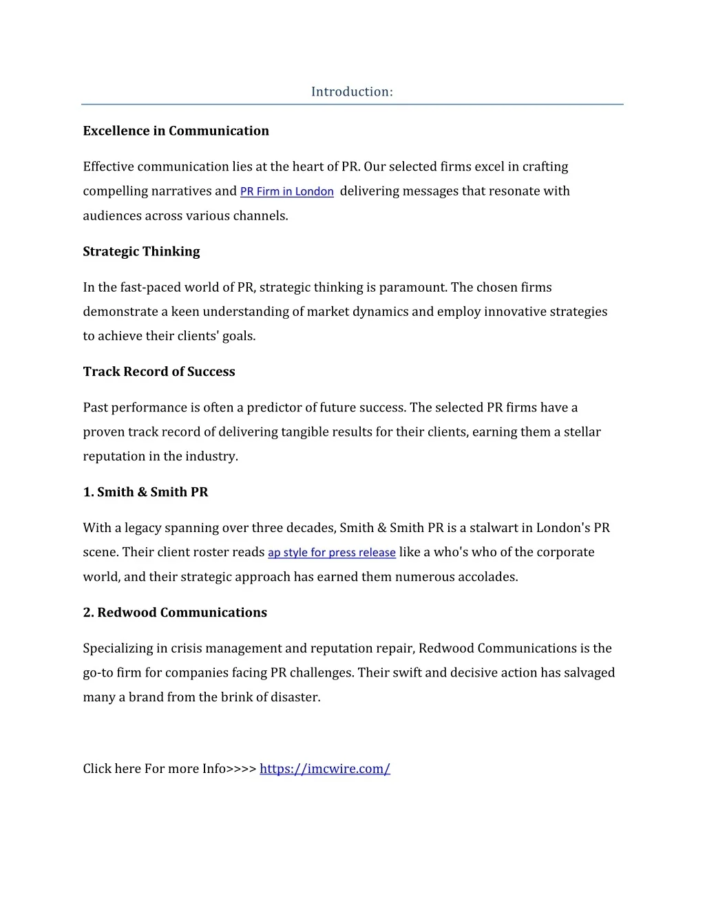 PPT - Behind the Scenes: IMCWire’s London PR Firm Favorites PowerPoint ...