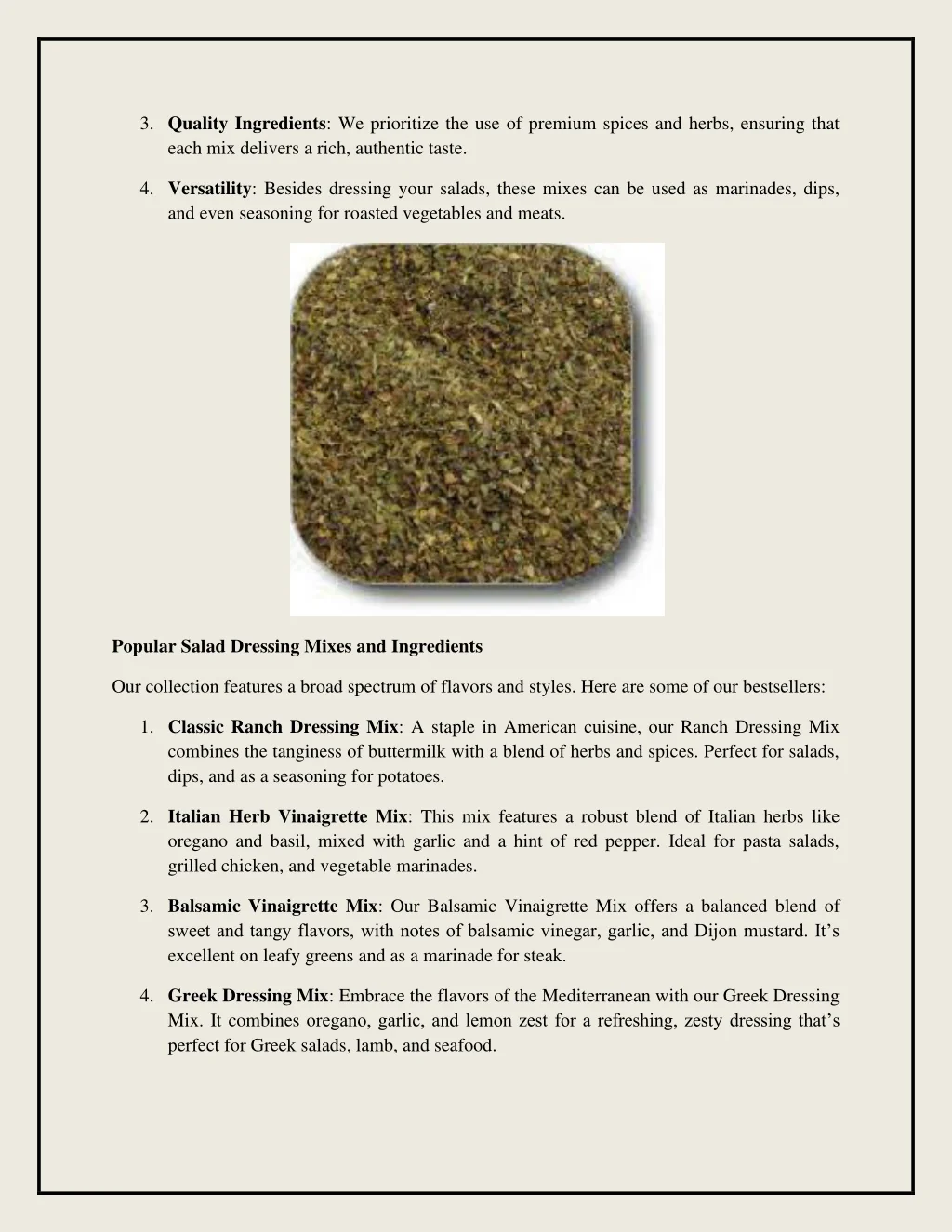 PPT - Elevate Your Meals with Premium Salad Dressing Mixes and ...