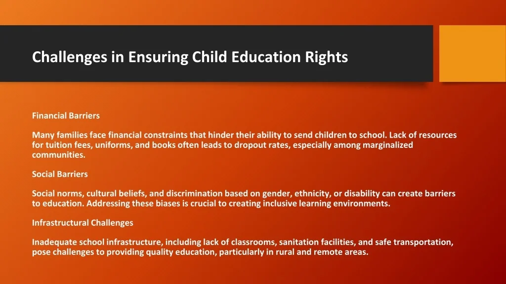 PPT - Empowering Tomorrow: Ensuring Every Child's Right to Education ...