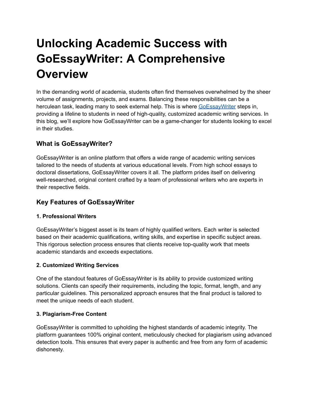 PPT - Unlocking Academic Success with GoEssayWriter_ A Comprehensive ...