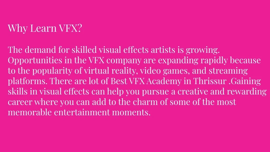 PPT - Best VFX Academy in Thrissur PowerPoint Presentation, free ...