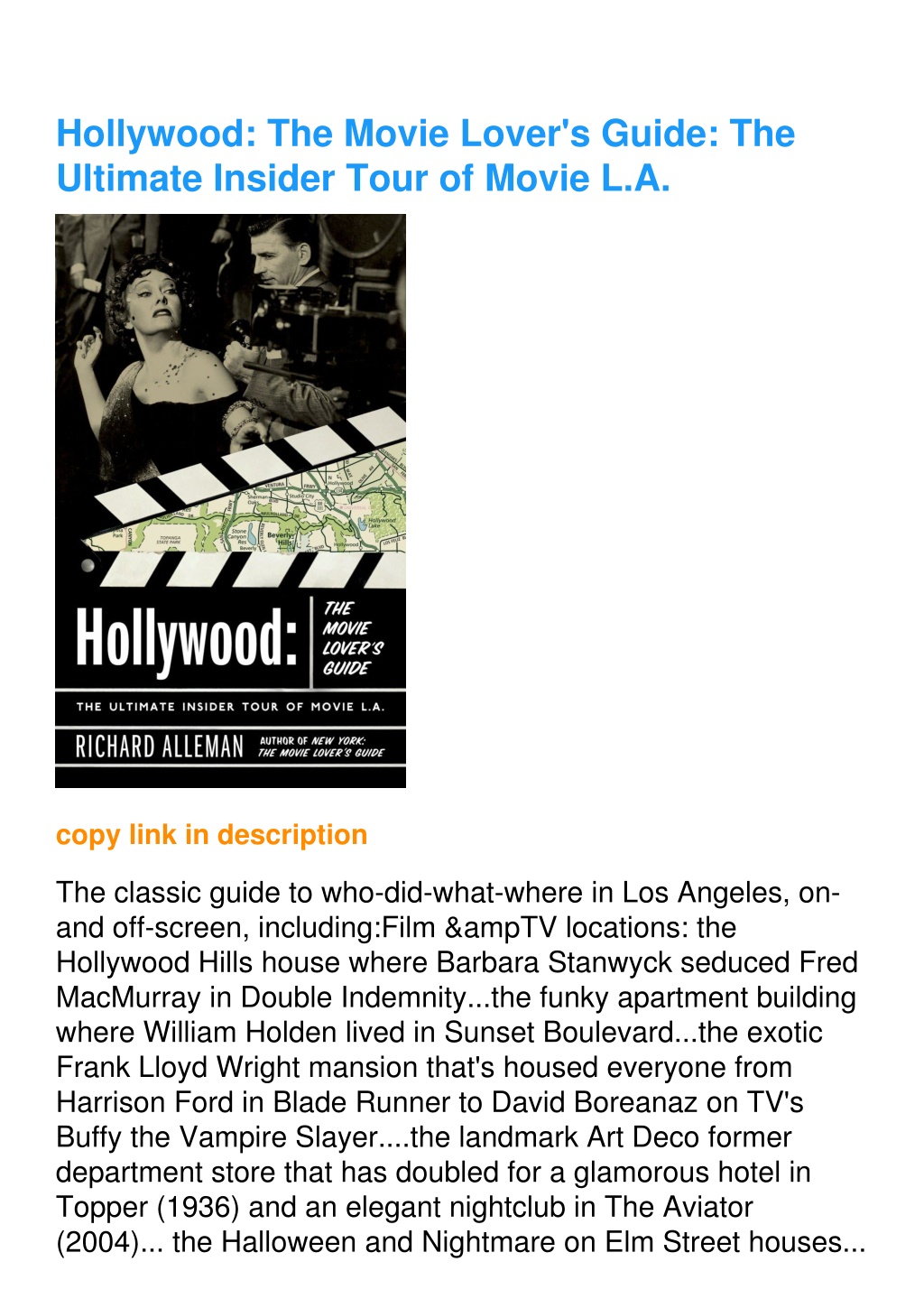 PPT - ⚡pdf Hollywood: The Movie Lover's Guide: The Ultimate Insider ... PPT - ⚡pdf Hollywood: The Movie Lover's Guide: The Ultimate Insider ...