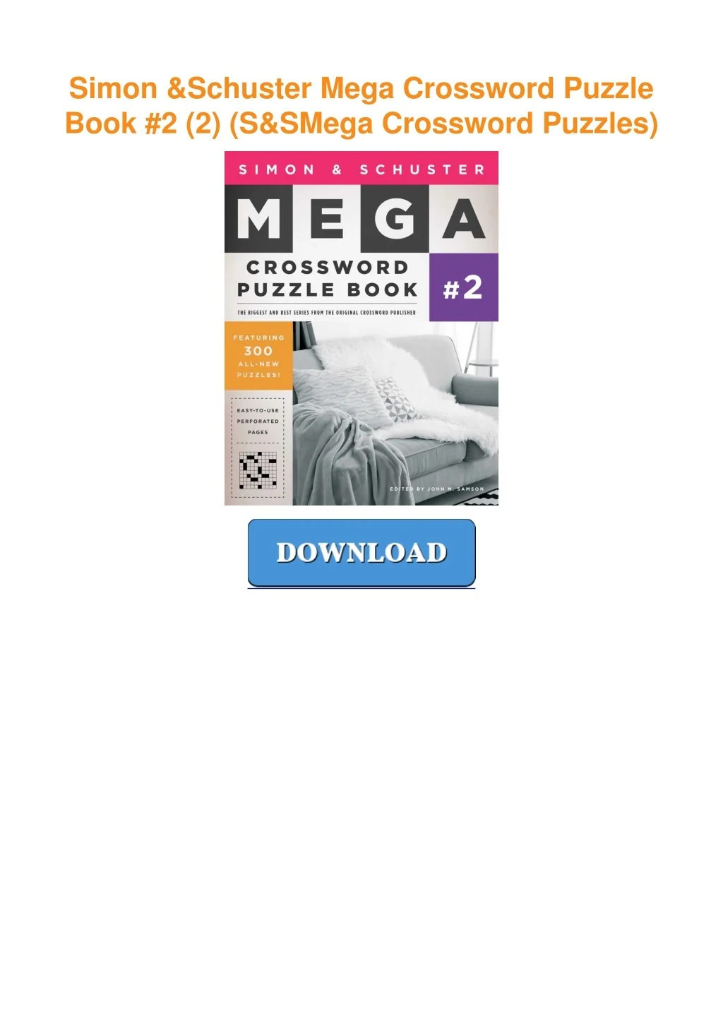 PPT - read pdf Simon & Schuster Mega Crossword Puzzle Book #2 (2) (S&S ...
