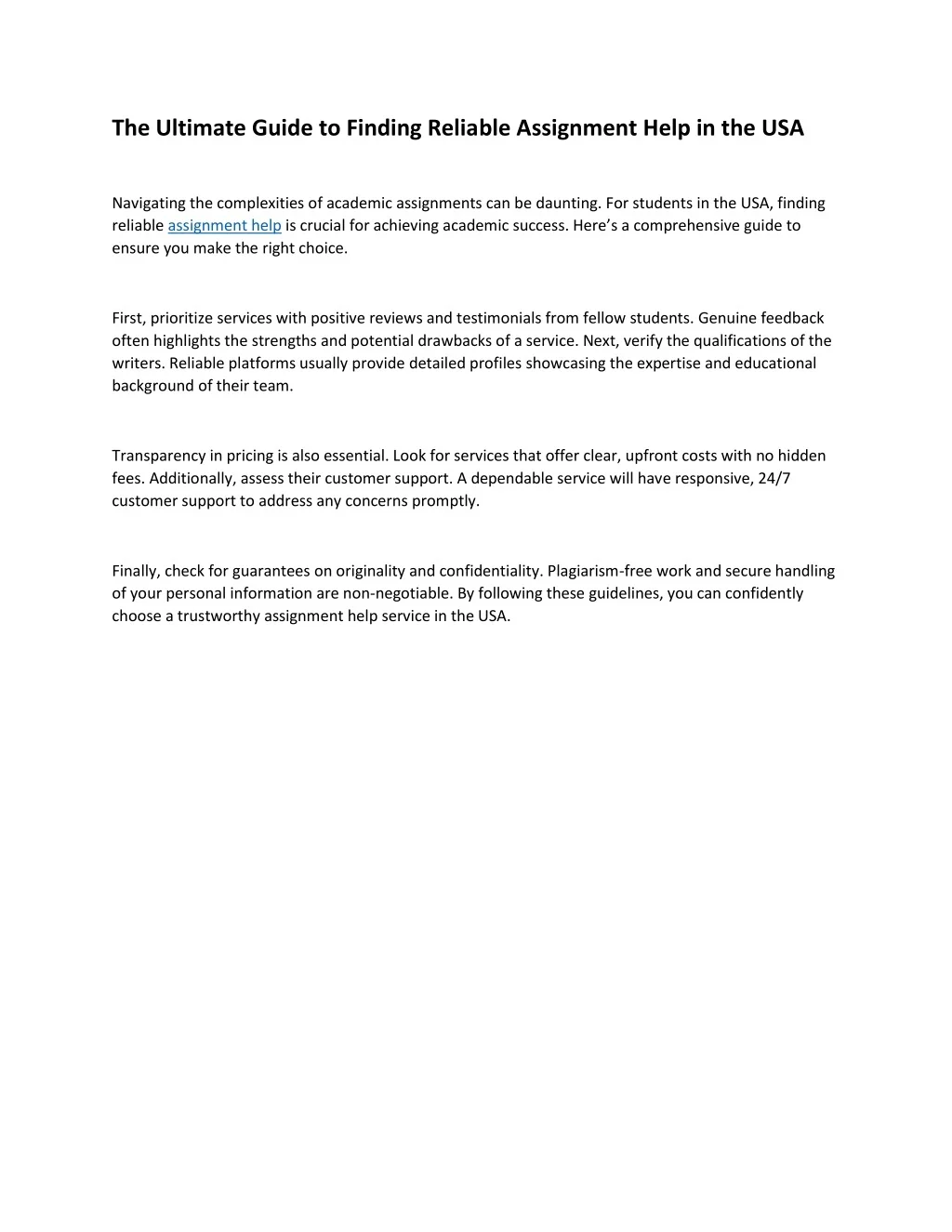 PPT - The Ultimate Guide to Finding Reliable Assignment Help in the USA ...