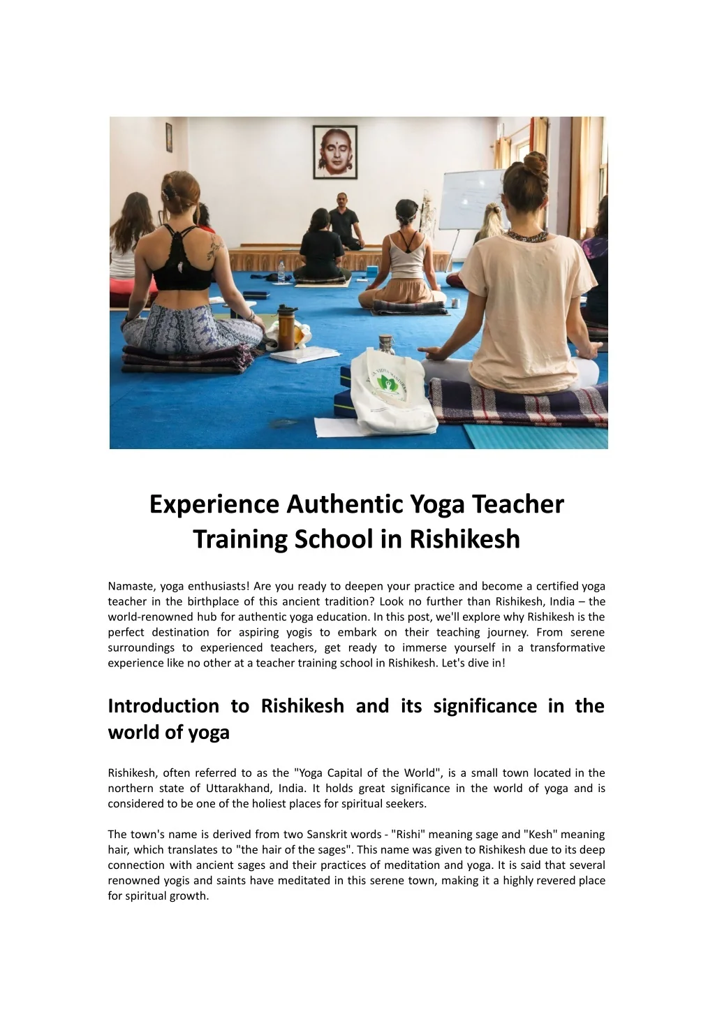 PPT - Experience Authentic Yoga Teacher Training School in Rishikesh ...