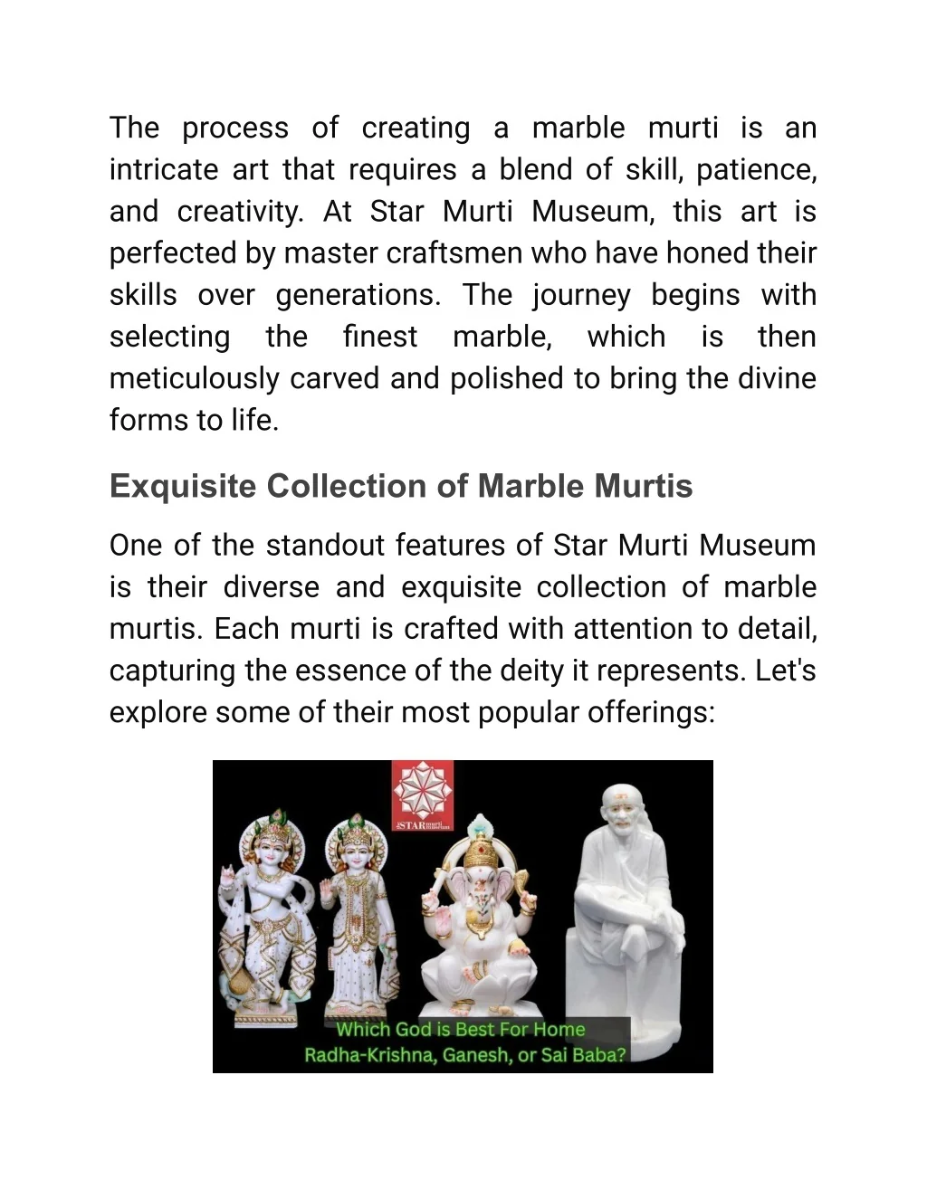 PPT - Best Marble Murti Manufacturer in Jaipur - Star Murti Museum ...