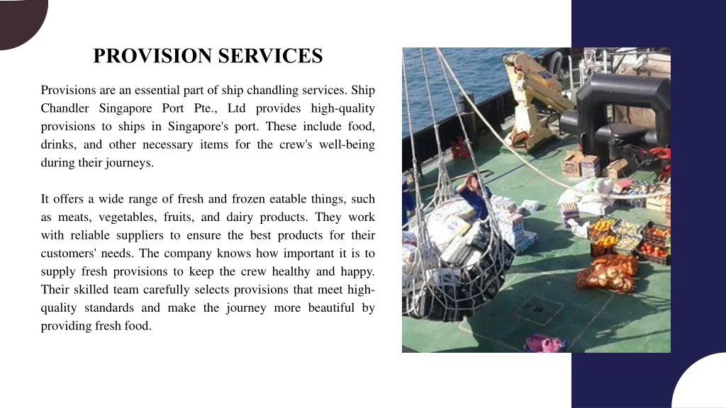PPT - The Role of Ship Chandling Services in Maritime Operations Ship ...
