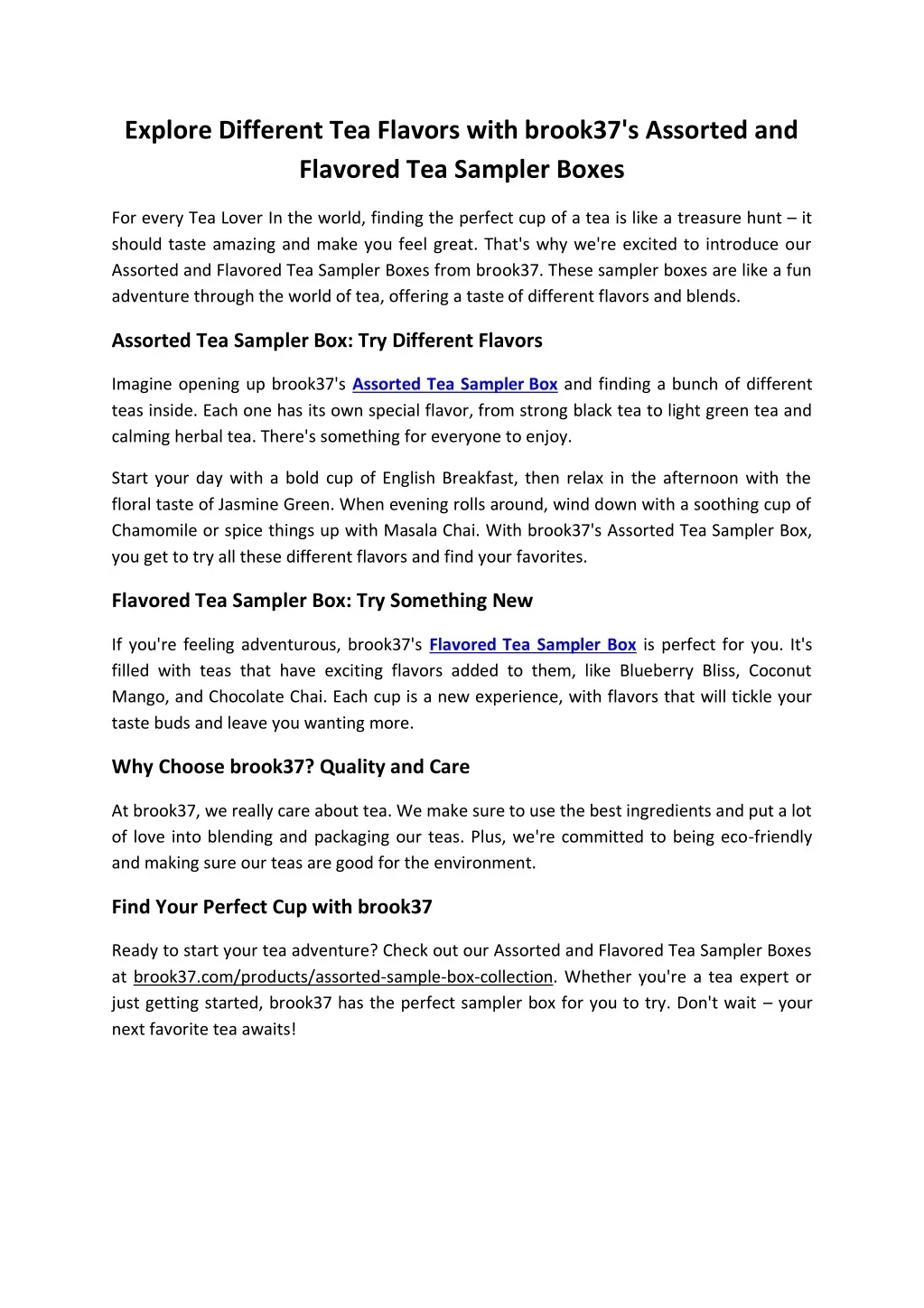 PPT - Explore Different Tea Flavors with brook37's Assorted and ...