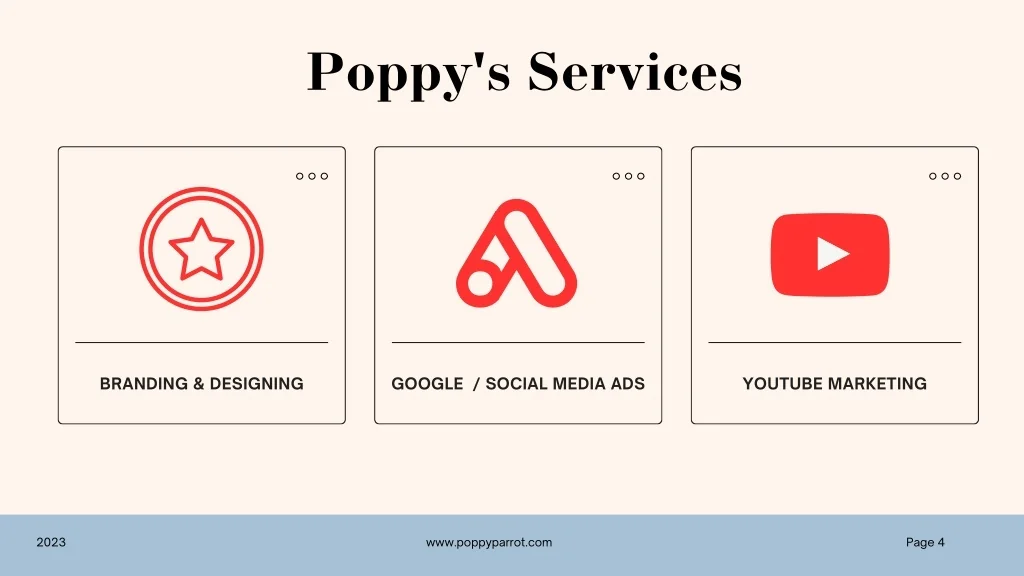 PPT - POPPY PARROT PORTFOLIO & BROCHURE (1) PowerPoint Presentation ...