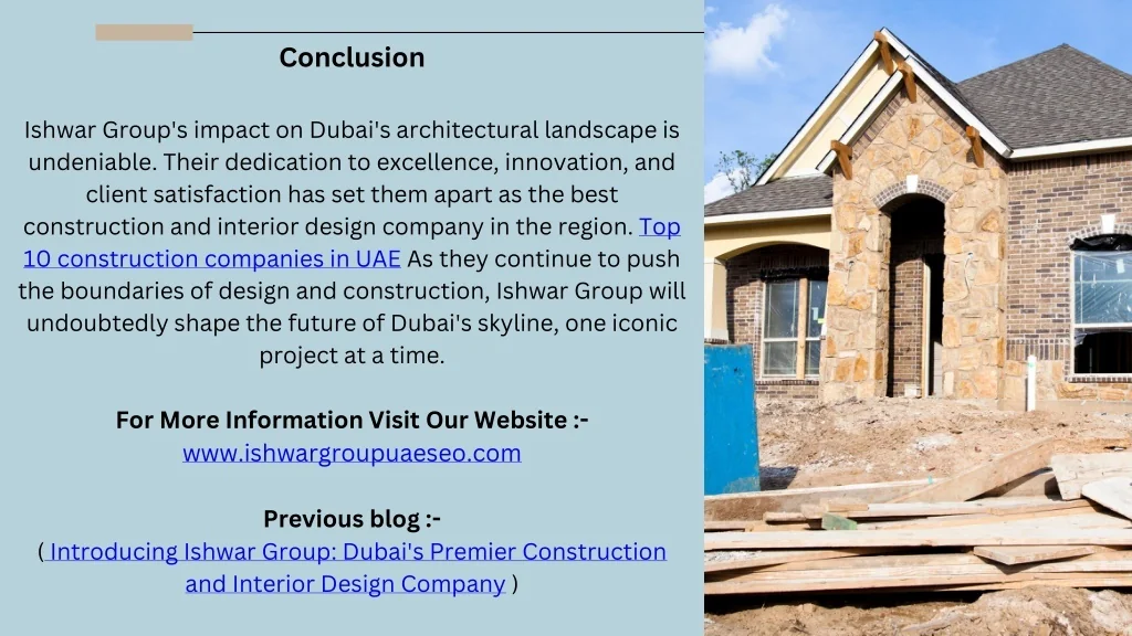 PPT - Transforming Spaces Ishwar Group's Impact on Dubai's ...