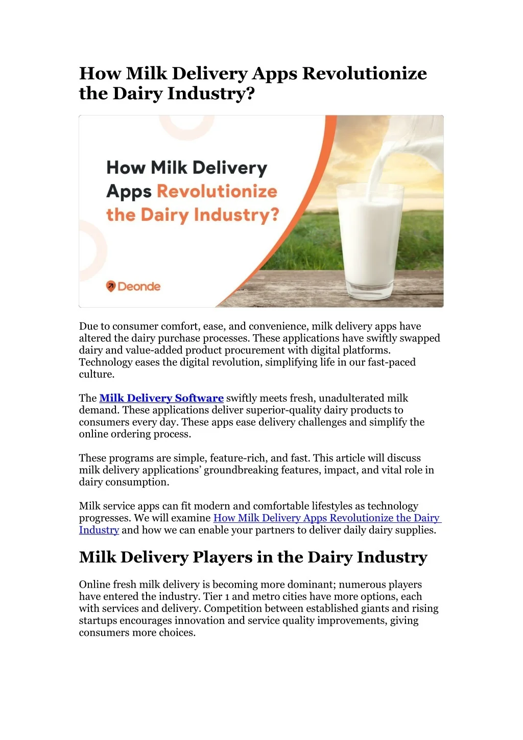 PPT - How Milk Delivery Apps Revolutionize the Dairy Industry ...