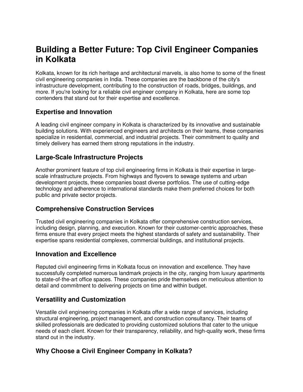PPT - Building a Better Future: Top Civil Engineer Companies in Kolkata ...
