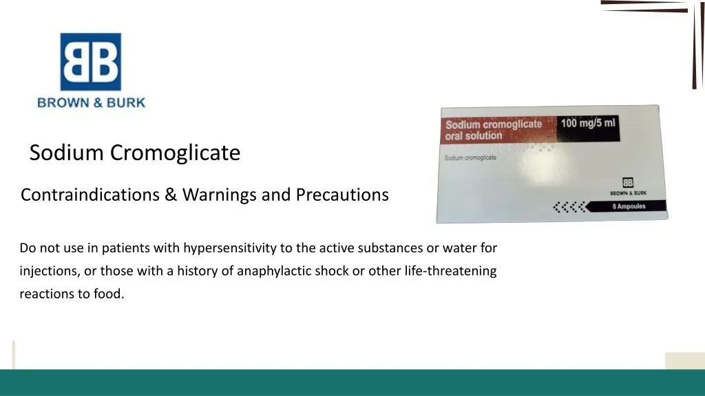 PPT - Sodium Cromoglicate for Oral Solution - Brown & Burk PowerPoint ...