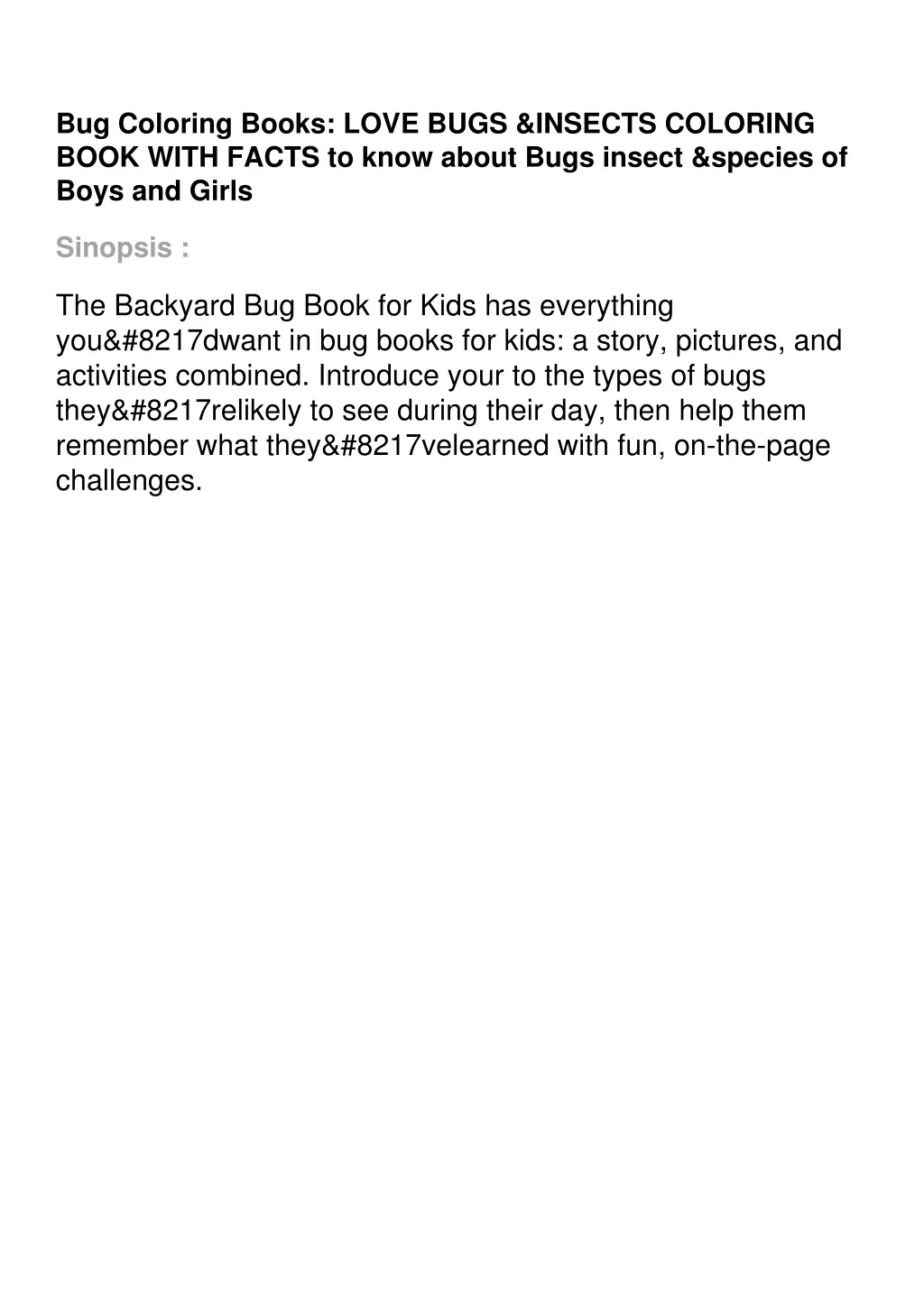 PPT - read⚡ Bug Coloring Books: LOVE BUGS & INSECTS COLORING BOOK WITH ...