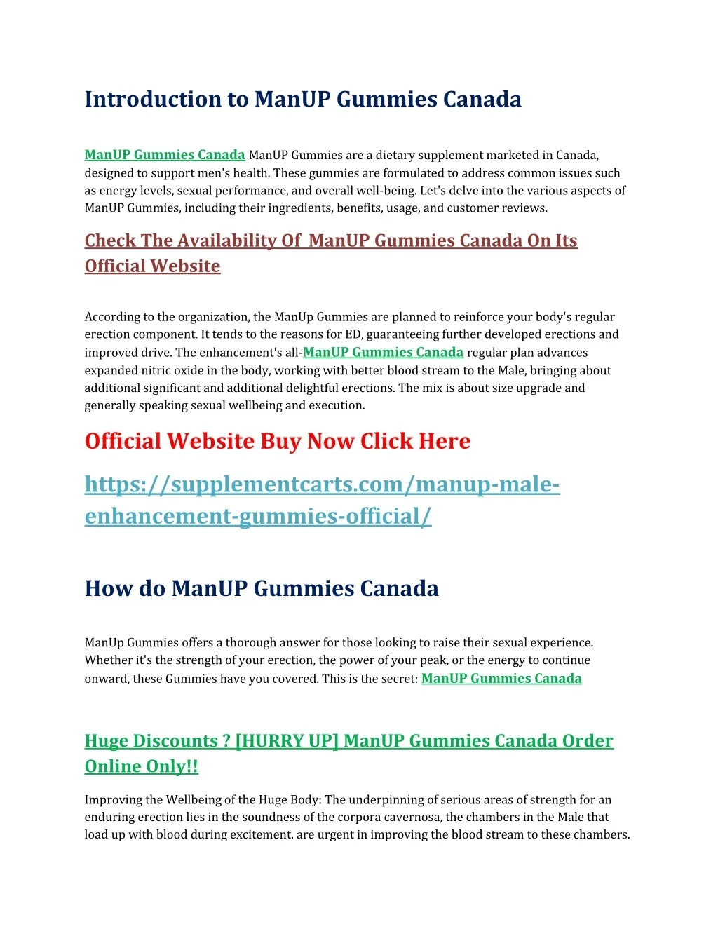 PPT - ManUP Gummies Canada Full Ingredients List, Advantages & Legit ...