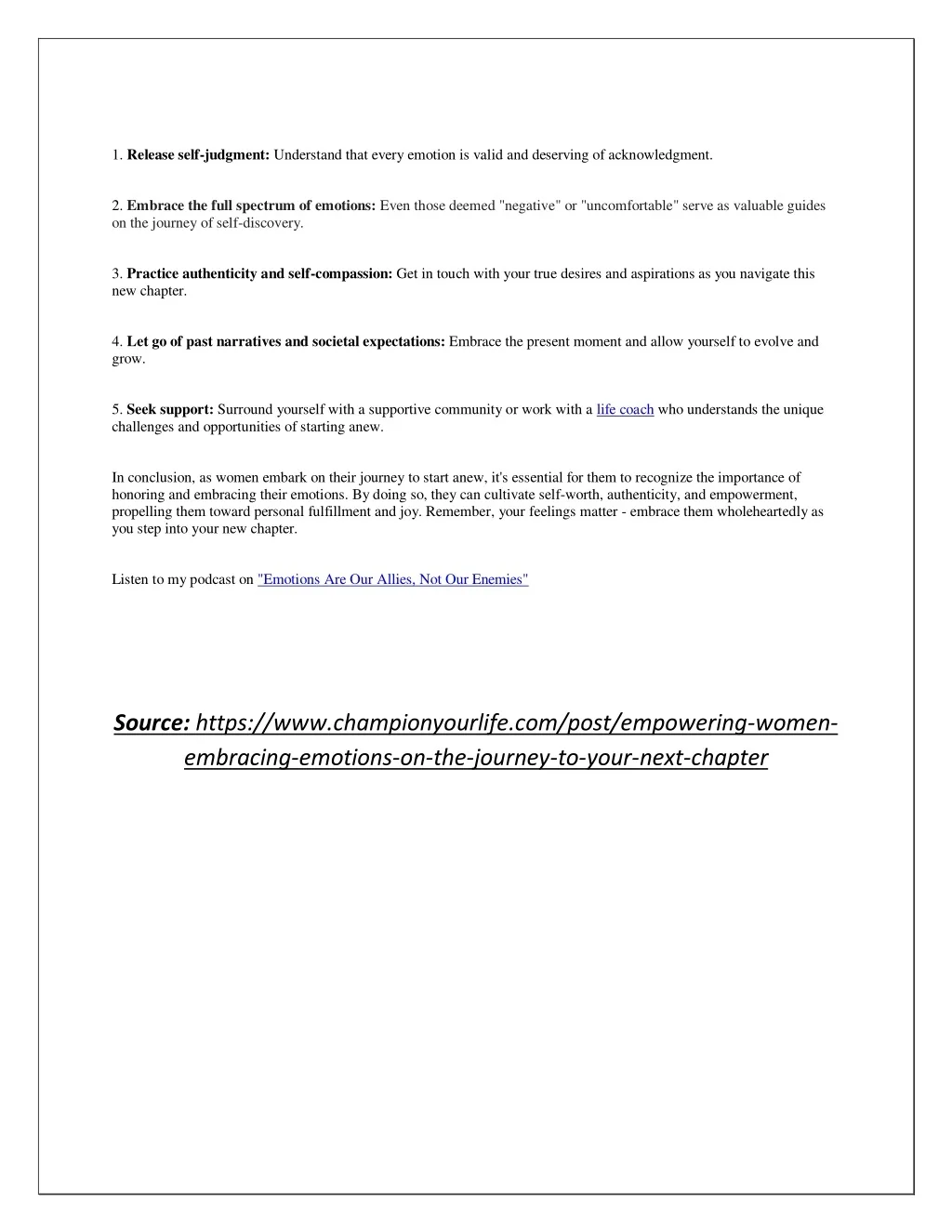 PPT - Empowering Women Embracing Emotions on the Journey to Your Next ...