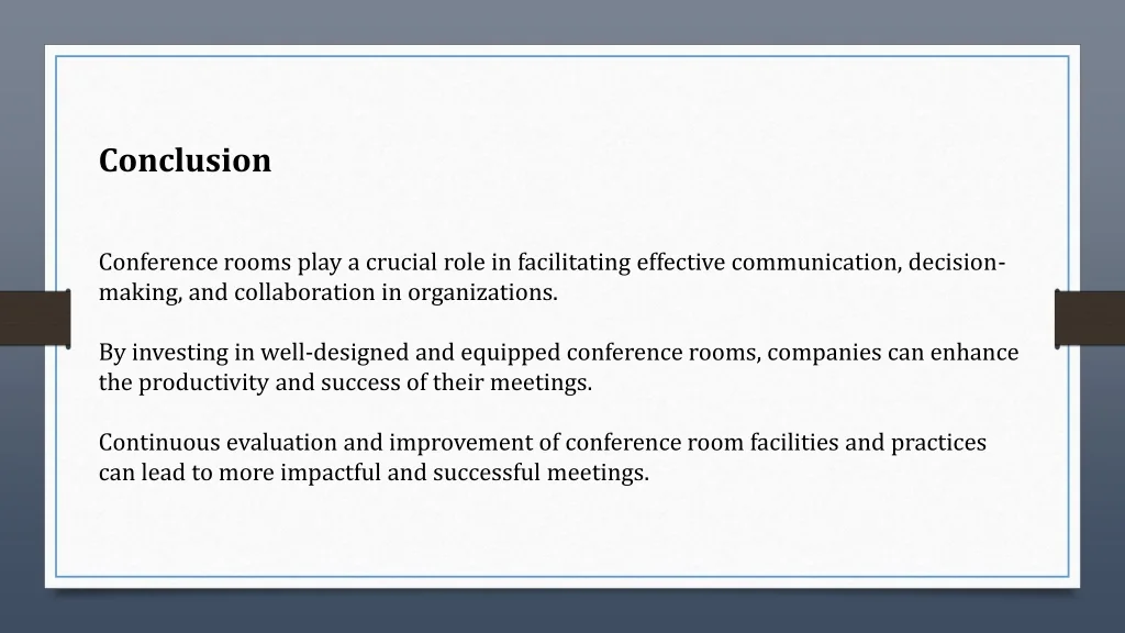 PPT - Why Conference Rooms are Crucial for Successful Meetings ...