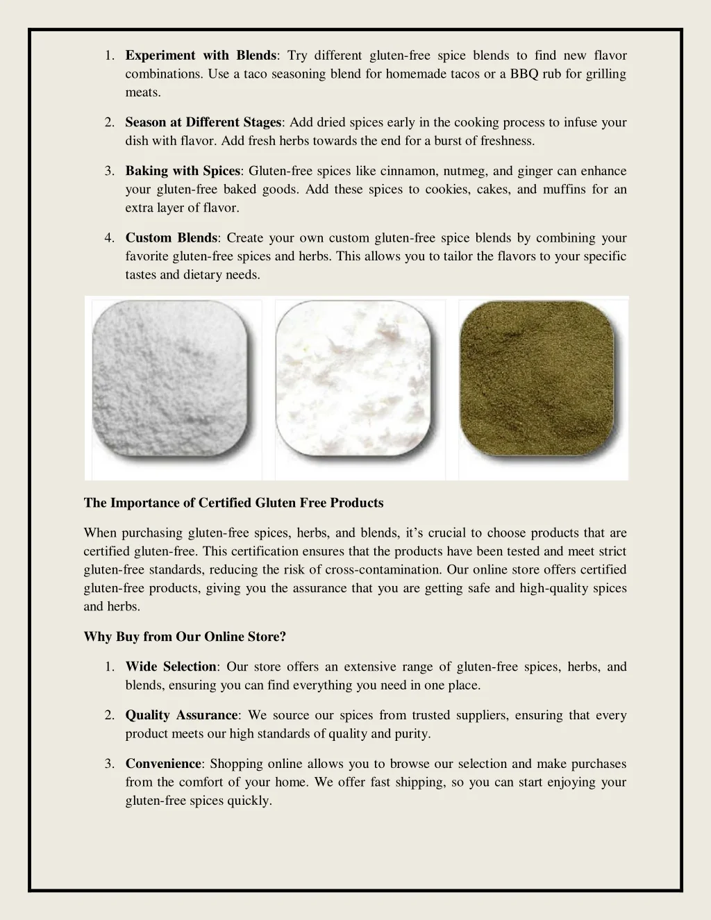 PPT - Spice up Your Cooking with Gluten Free Spices, Herbs, and Blends ...