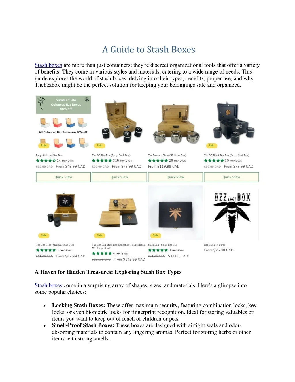 PPT - A Guide to Stash Boxes PowerPoint Presentation, free download ...