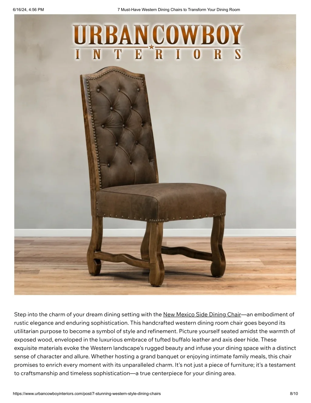 PPT - 7 Must-Have Western Dining Chairs to Transform Your Dining Room ...