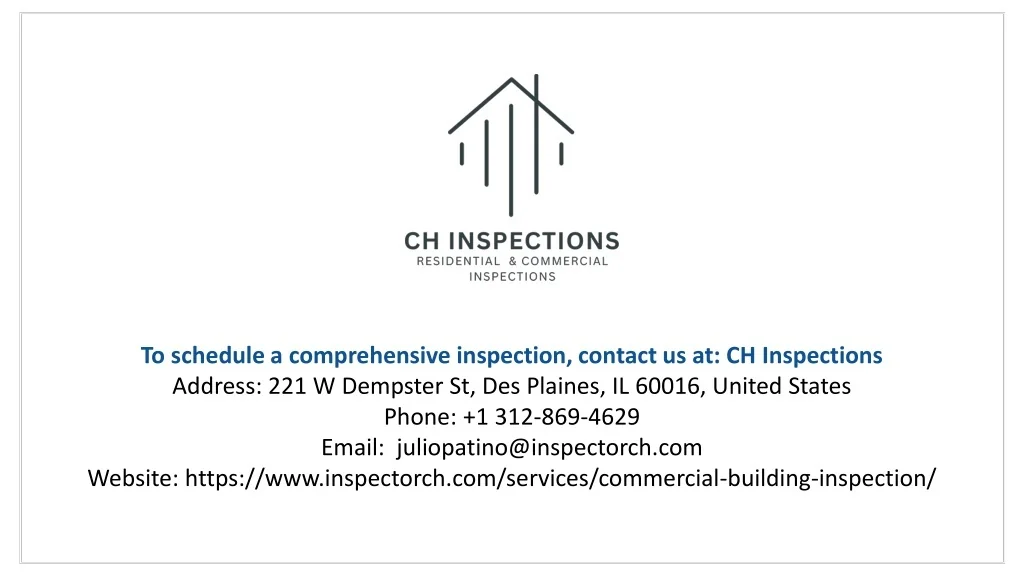 PPT - Comprehensive Commercial Building Inspections - CH Inspections ...