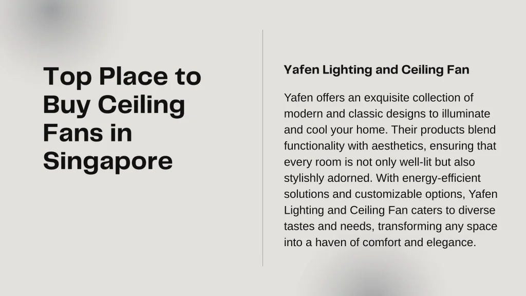 PPT - Innovative Ceiling Fans in Singapore PowerPoint Presentation ...