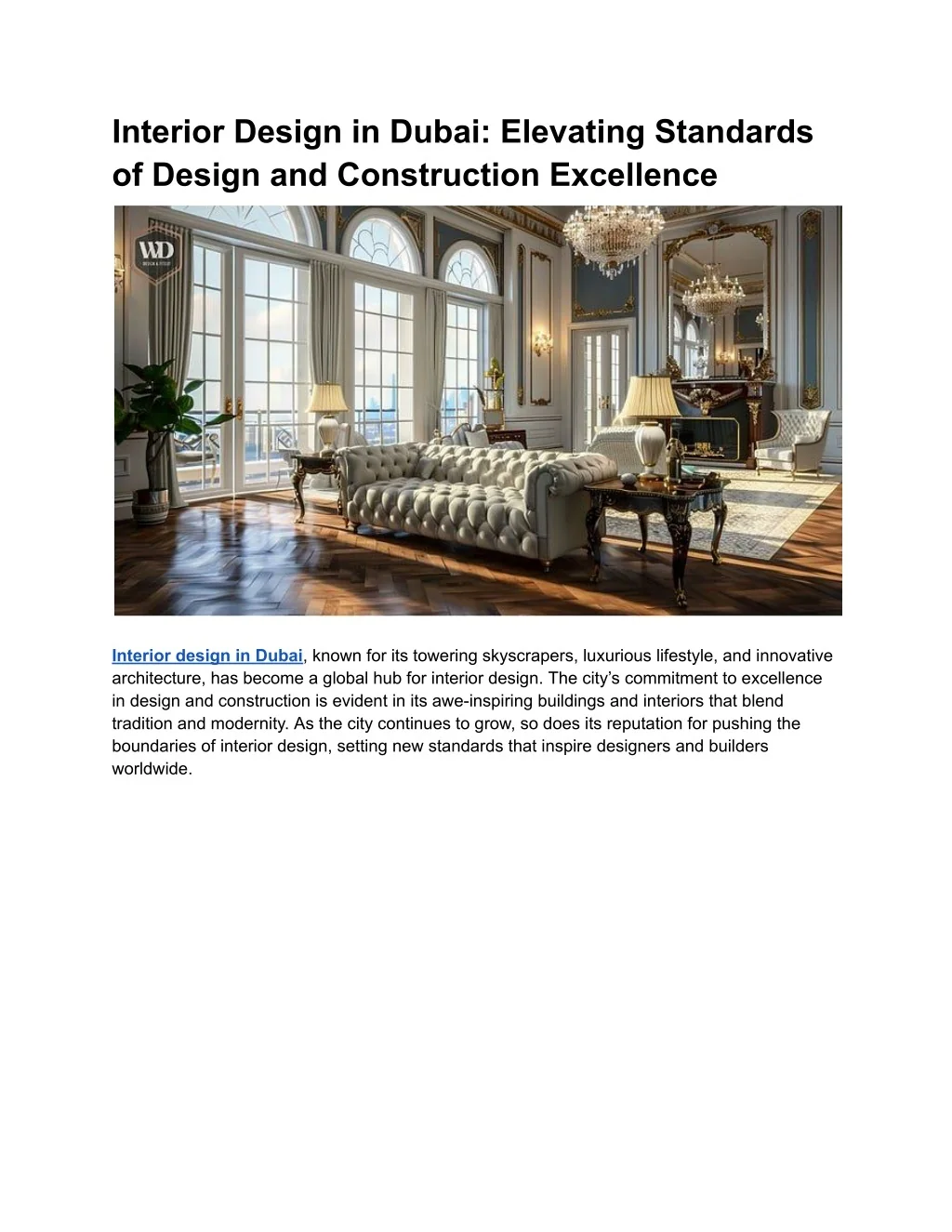 PPT - Interior Design in Dubai_ Elevating Standards of Design and Construction Excellence ...