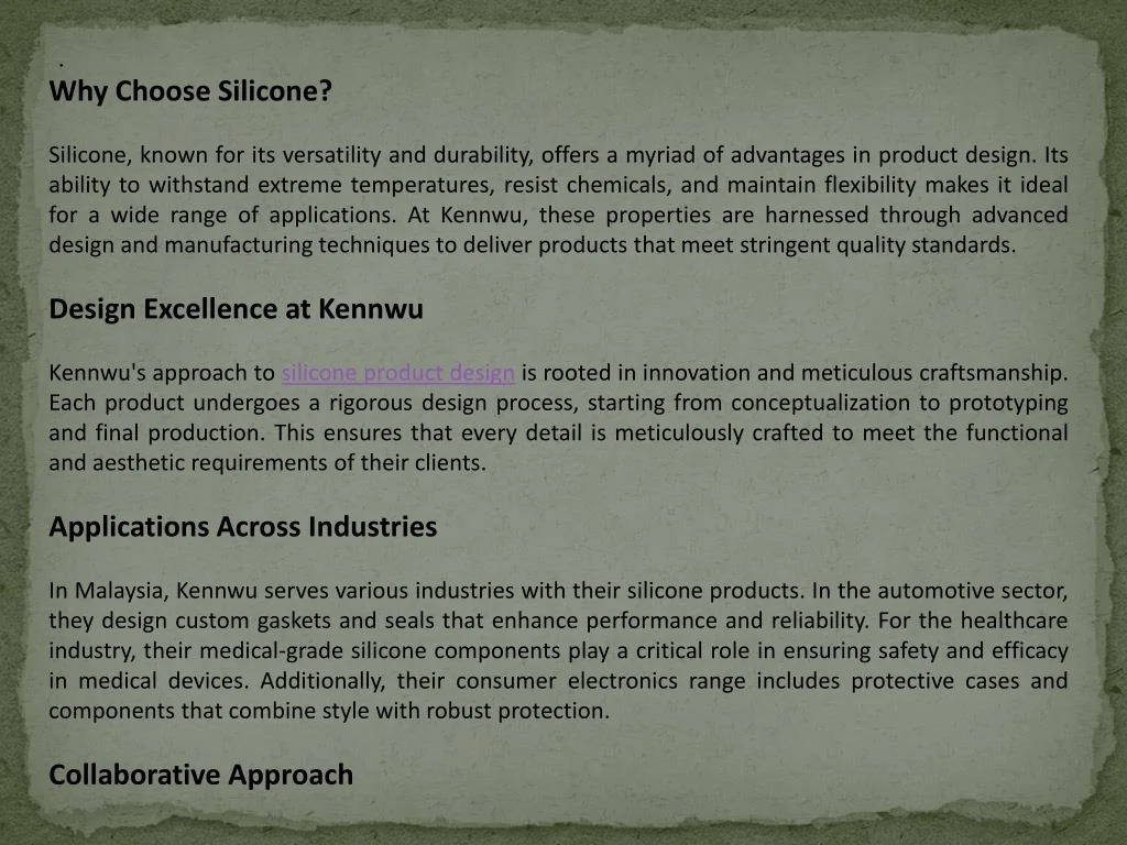 PPT - Silicone Products design in Malaysia PowerPoint Presentation ...