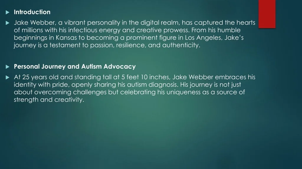 PPT - Rocking with Jake Webber A Journey Through YouTube Stardom and ...