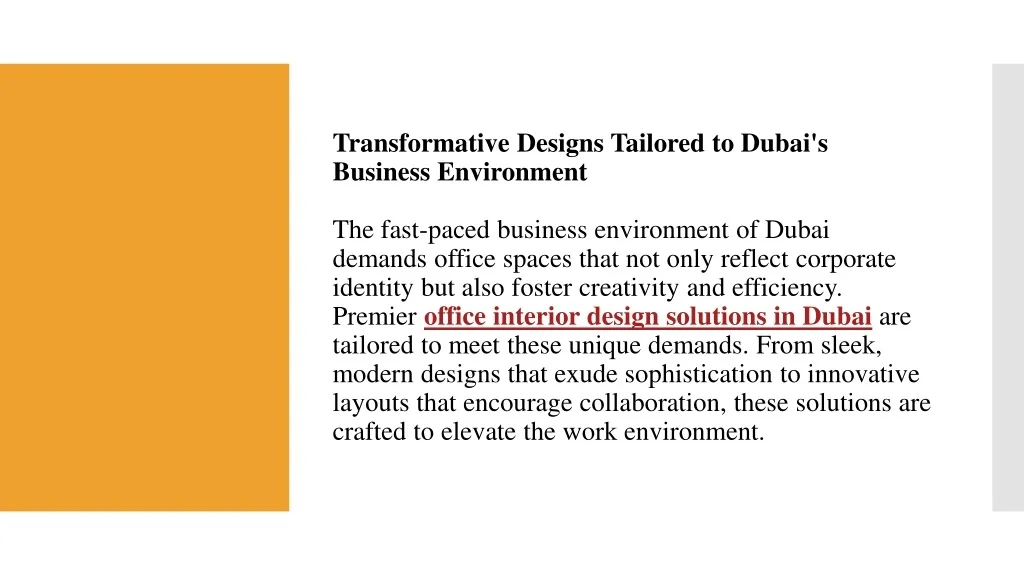 PPT - Dubai's Premier Office Interior Design Solutions for a Productive Workspace PowerPoint ...