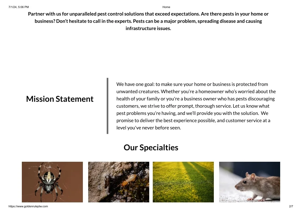 PPT - Golden Rule Pest, Termite, & Weed - Pest Control Solutions ...