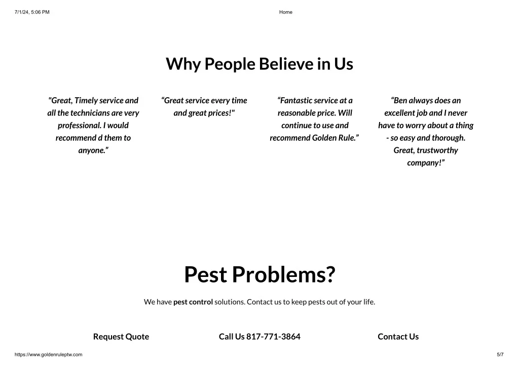 PPT - Golden Rule Pest, Termite, & Weed - Pest Control Solutions ...