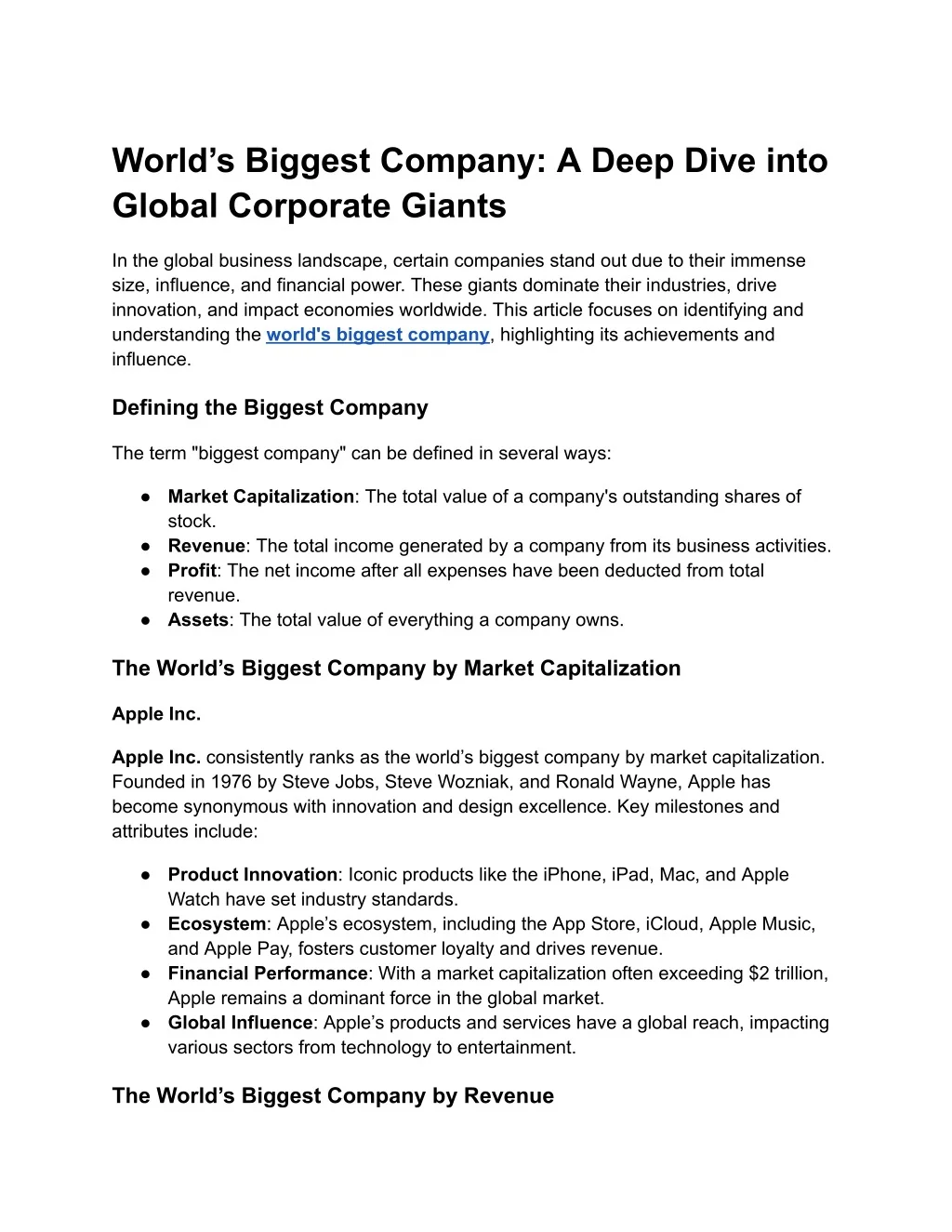 PPT - World’s Biggest Company_ A Deep Dive into Global Corporate Giants ...