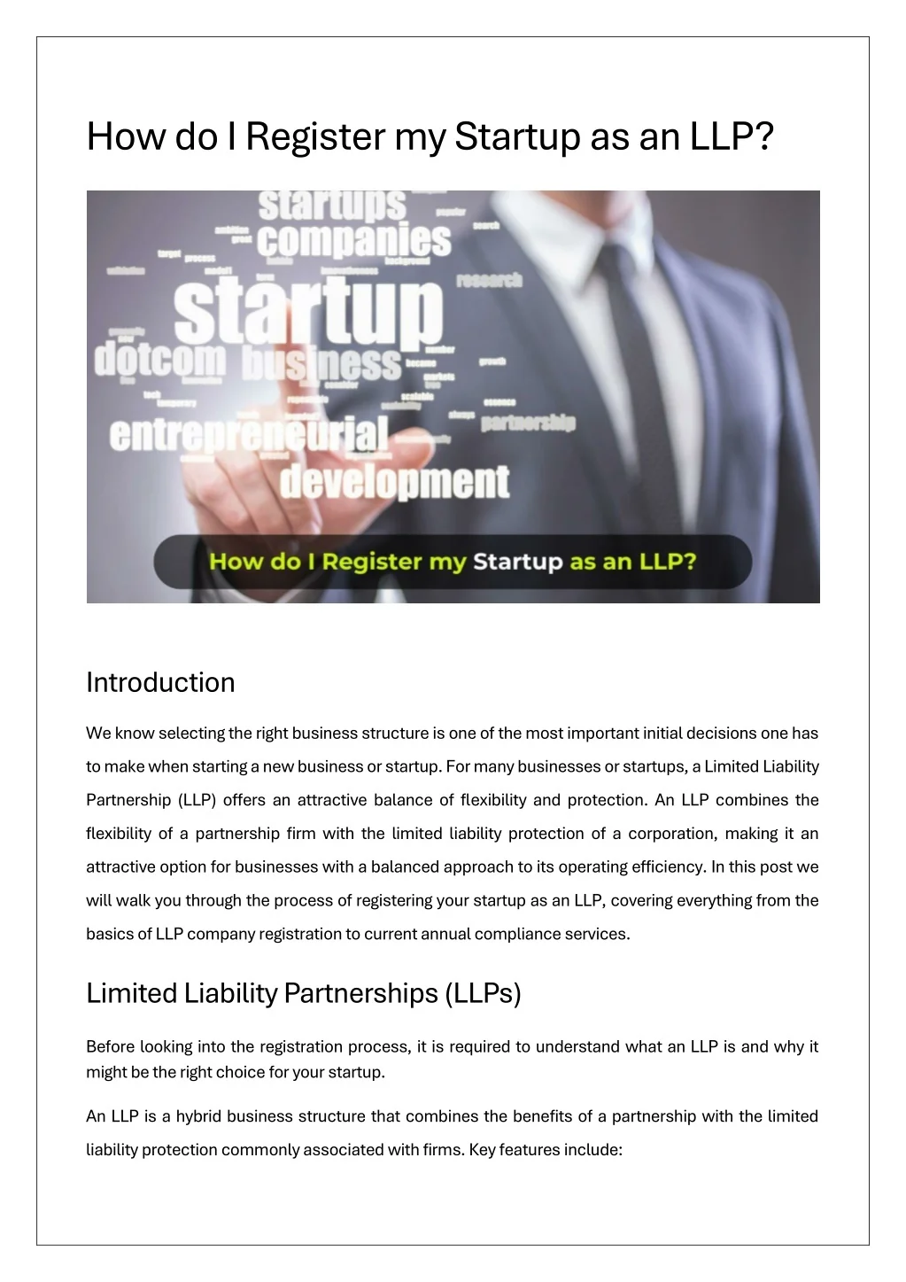 PPT - How do I Register my Startup as an LLP? PowerPoint Presentation, free download - ID:13362921
