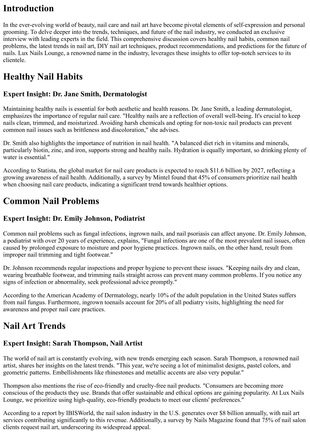 PPT - Exclusive Interview with Nail Experts: Insights and Trends in the ...