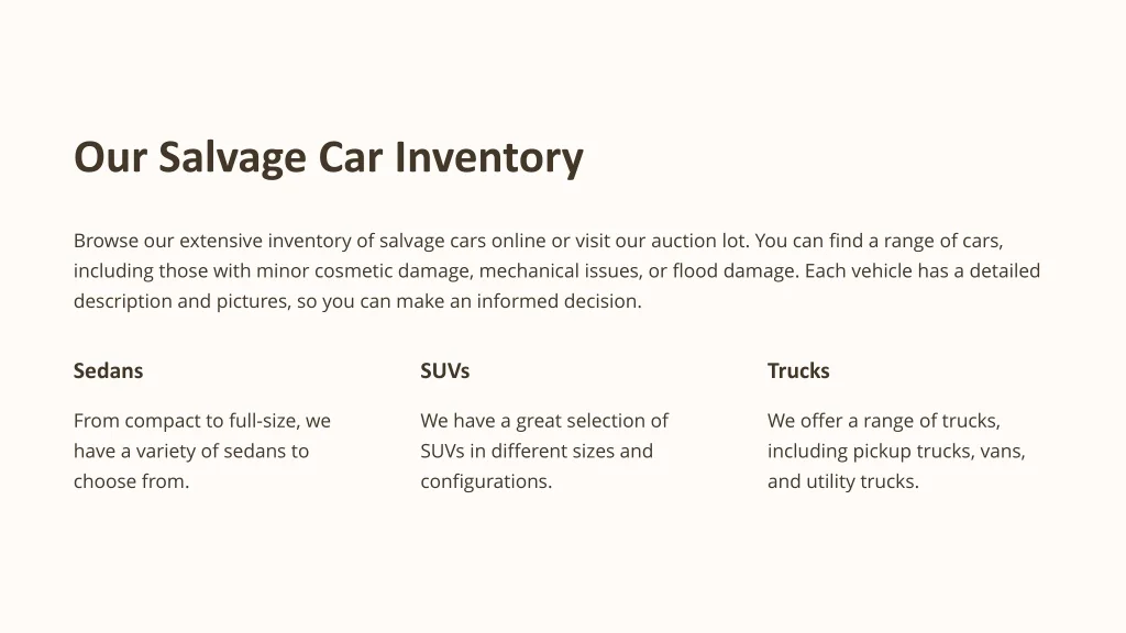 PPT - Salvage Cars For Sale NYC PowerPoint Presentation, free download ...