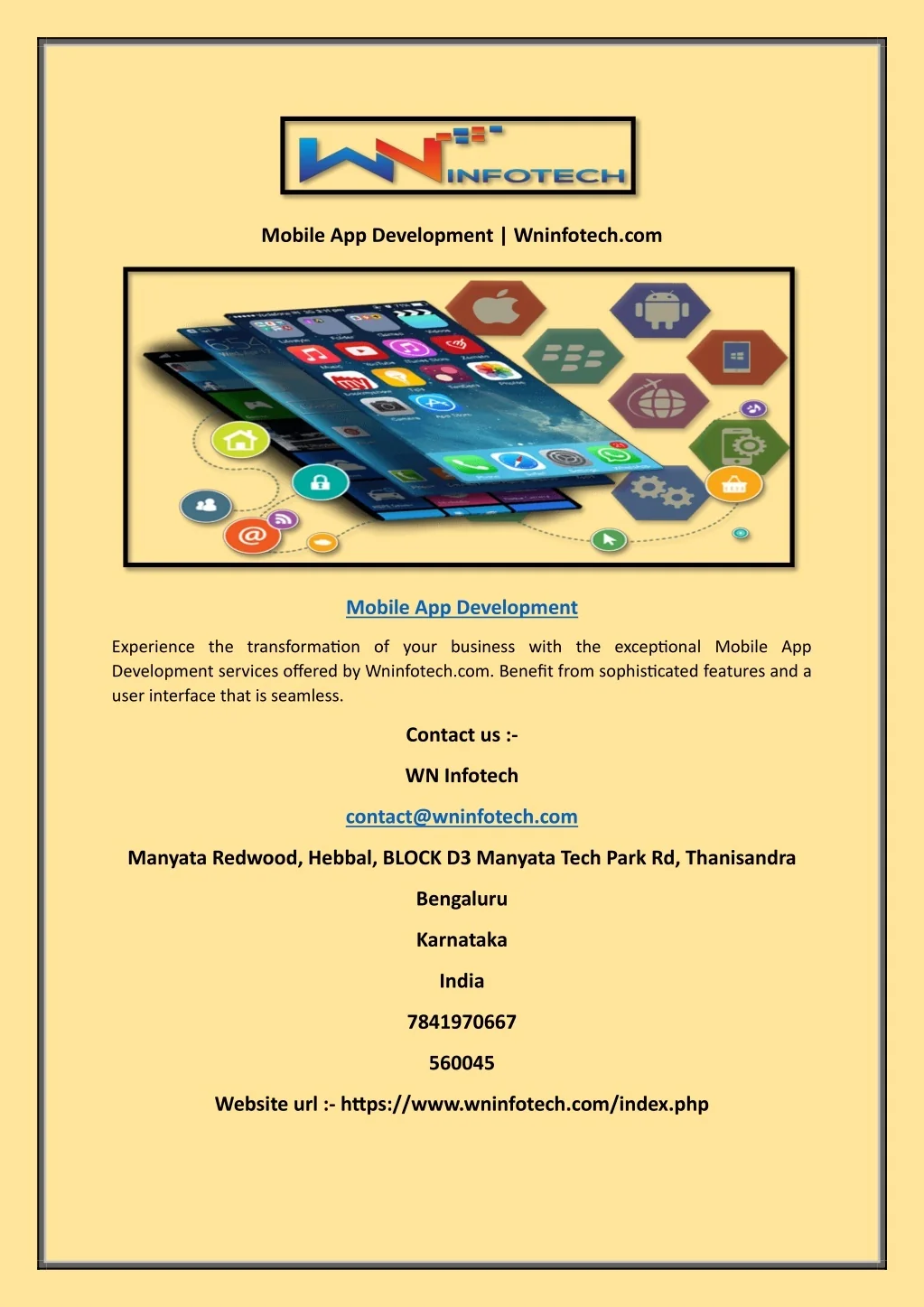 PPT - Mobile App Development | Wninfotech.com PowerPoint Presentation ...